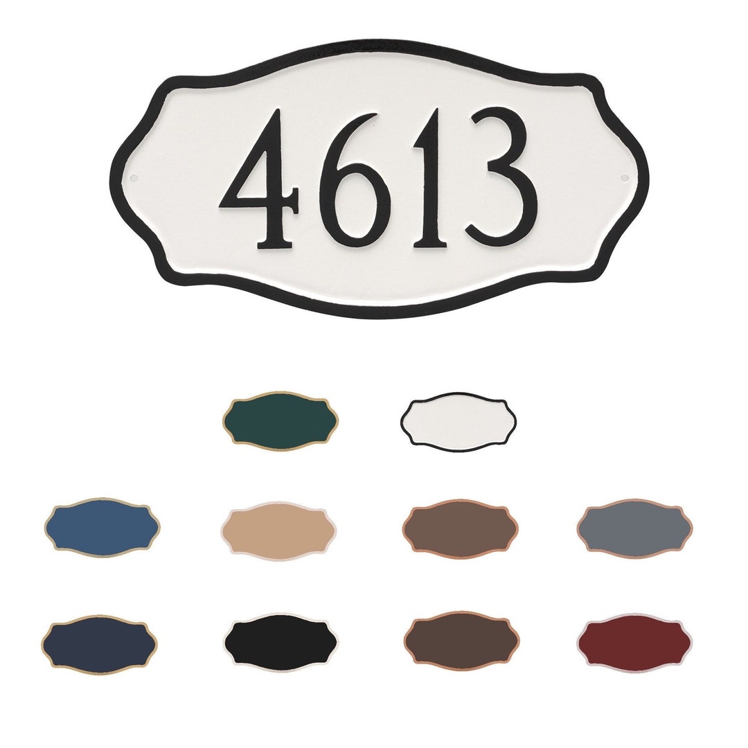 Hampton Address WALL Sign Plaque One Line Address Sign - Etsy