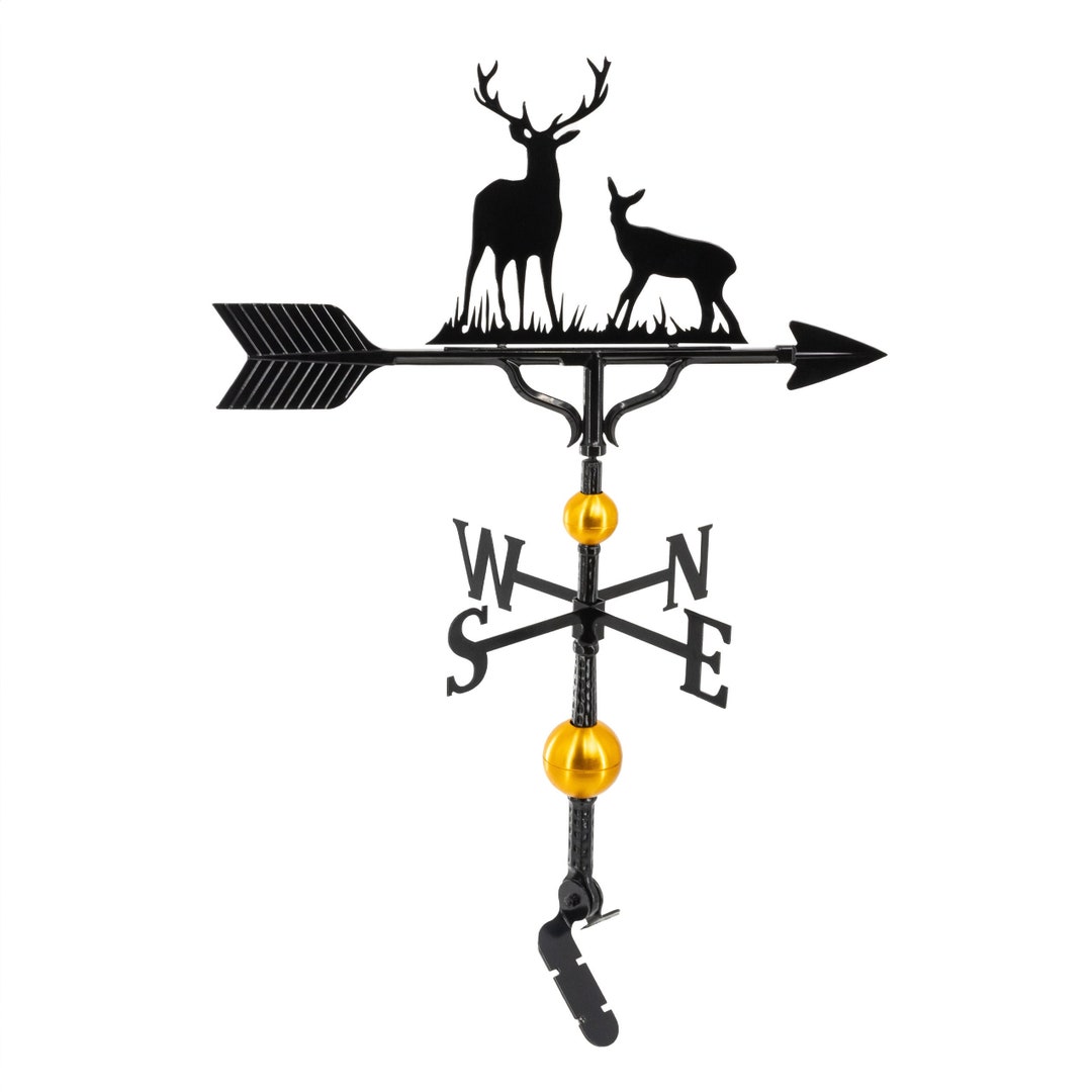 Deluxe Buck and Doe Weathervane, 14 Colors Available, Roof Mount ...