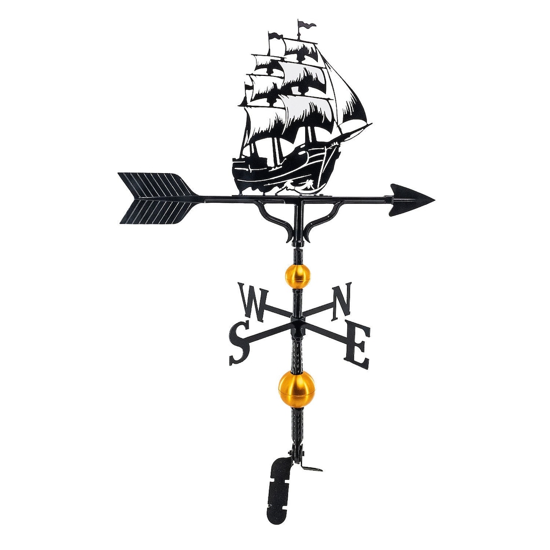 Deluxe Pirate Ship Weathervane, Boat Weathervane, Handcrafted Metal ...