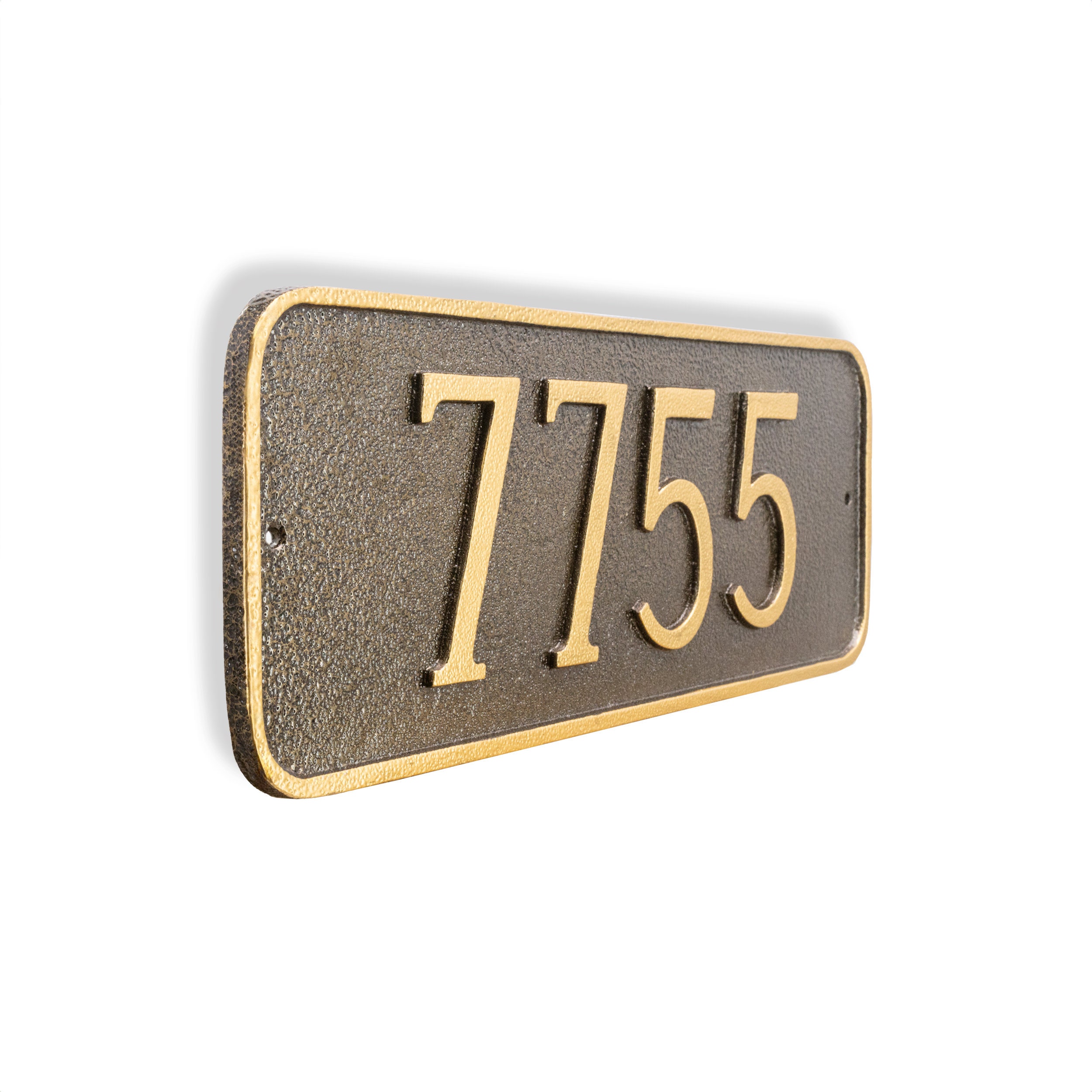 Rectangle Address Plaque - House Numbers - Address Sign - Wall or Lawn ...