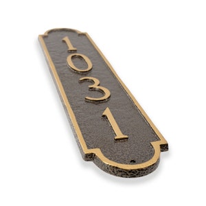 Rockford Column Address Plaque Sign, Vertical Wall Mount Address Sign ...