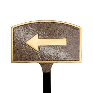 Left Arrow Arch WALL or LAWN Statement Plaque Sign, Directional Sign ...