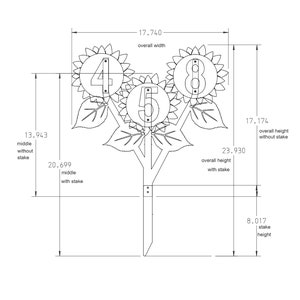 Flower Address Sign - Sunflower Address Lawn Sign - Daisy Address Sign ...