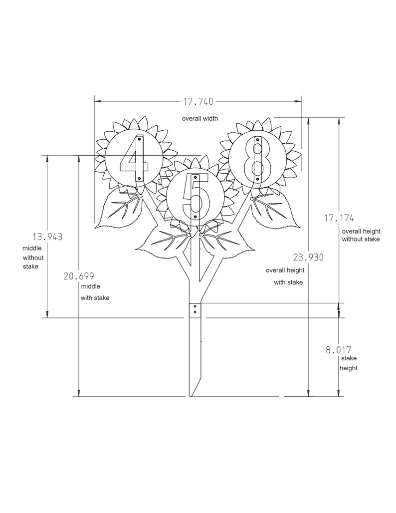 Flower Address Sign - Sunflower Address Lawn Sign - Daisy Address Sign ...