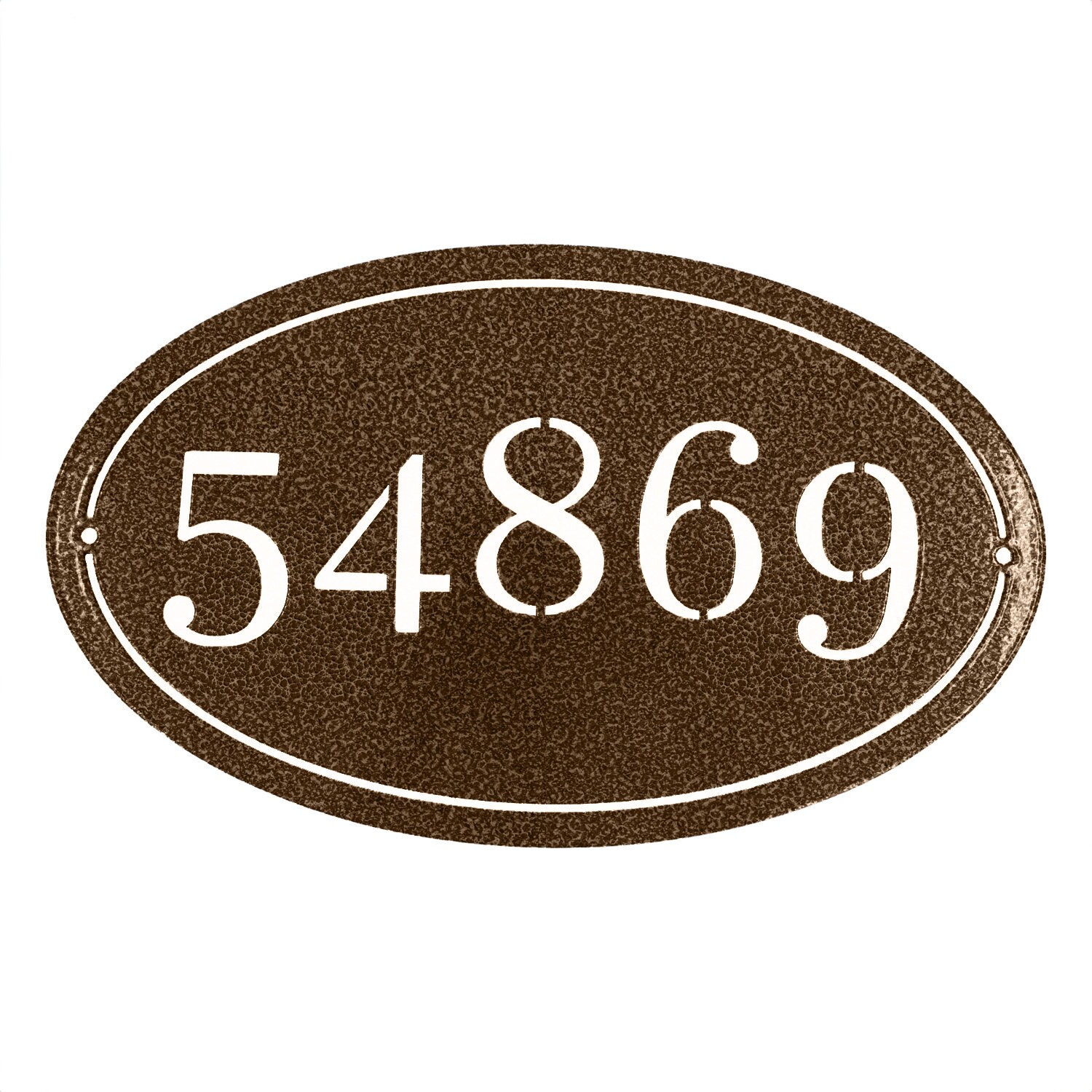 Metal Oval Address Sign Wall Mount House Number Sign - Etsy