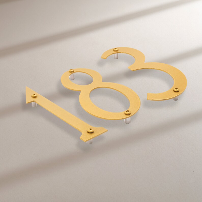 6 Inch Tall Floating House Numbers for Outside - Home Address Numbers ...