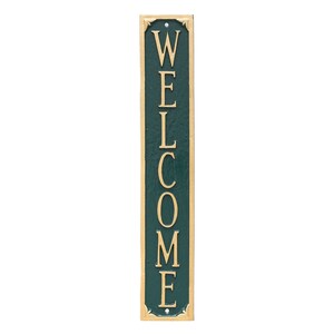 Welcome Column WALL Statement Plaque Sign, Vertical Entrance Sign ...