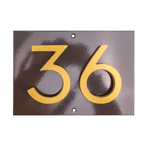 Modern Address Sign, 4 Inch Floating Number Address Sign, Horizontal ...