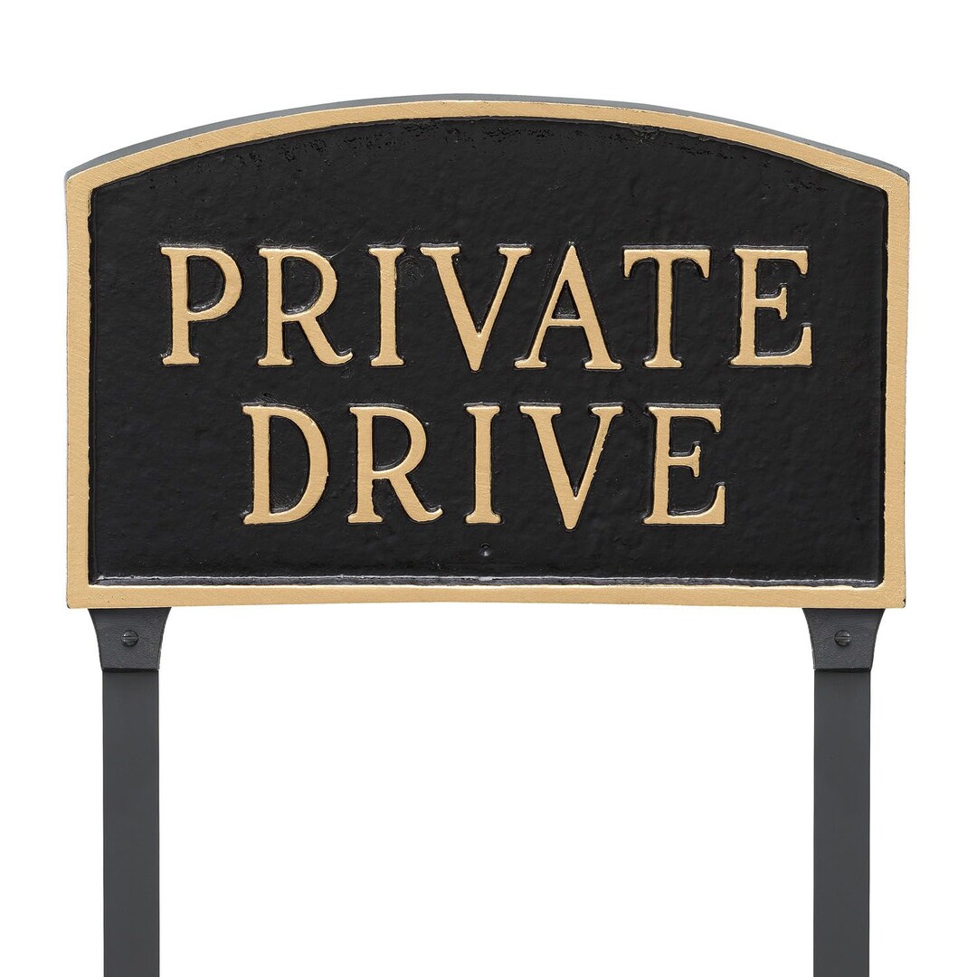 Private Drive Arch WALL or LAWN Statement Plaque Sign, Home or Business ...