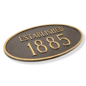 Historical Oval WALL or LAWN Plaque Signs - Circa, Established, Founded ...