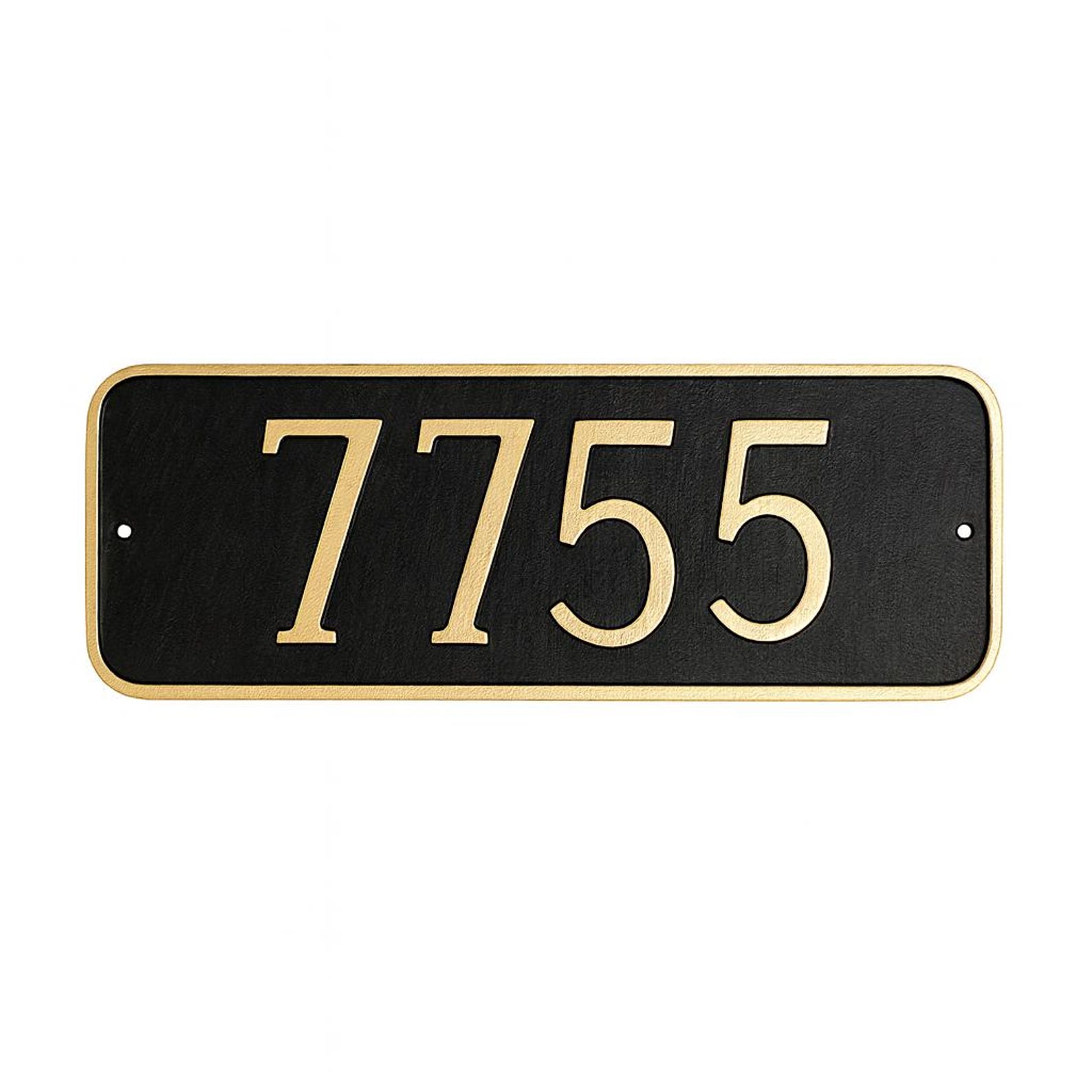 Rectangle Address Plaque - House Numbers - Address Sign - Wall or Lawn ...