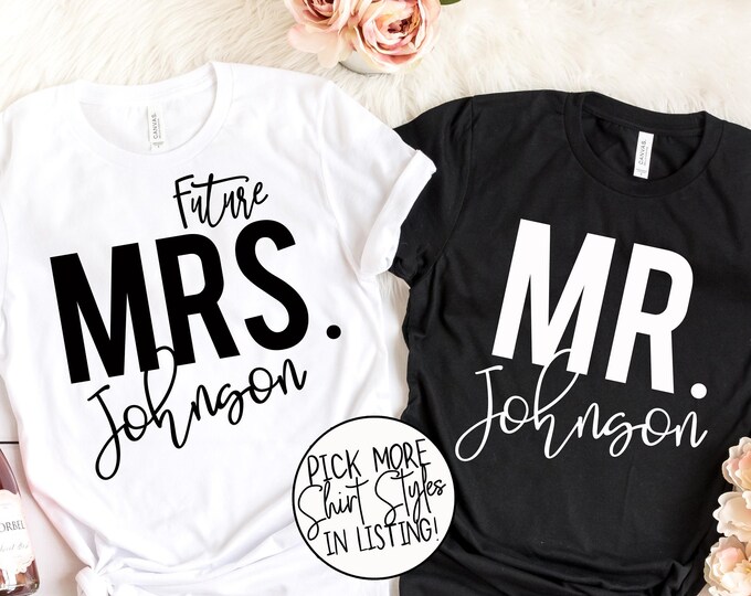 Future Mrs and Mr Shirts Couples Wedding Shirts Matching - Etsy