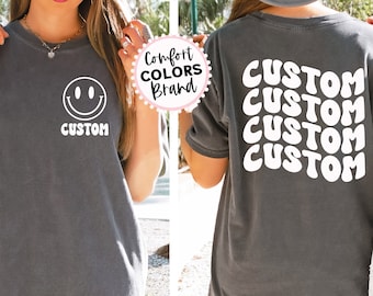 Smiley Face Shirt, Custom Smiley Tshirt, Smile T-shirt, Happy Smiley ...