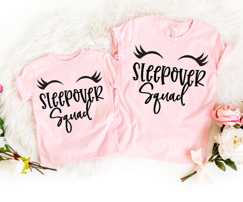 Sleepover Squad Shirts Girls Birthday Party Shirts Slumber Etsy