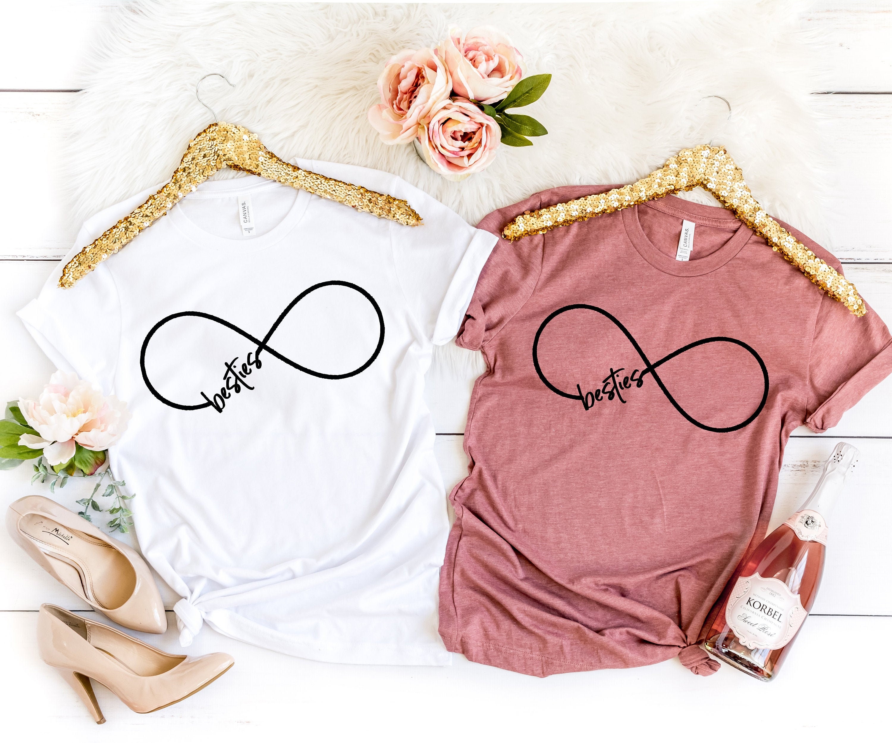 Besties Infinity Shirt Best Friend Shirts Matching Shirts | Etsy