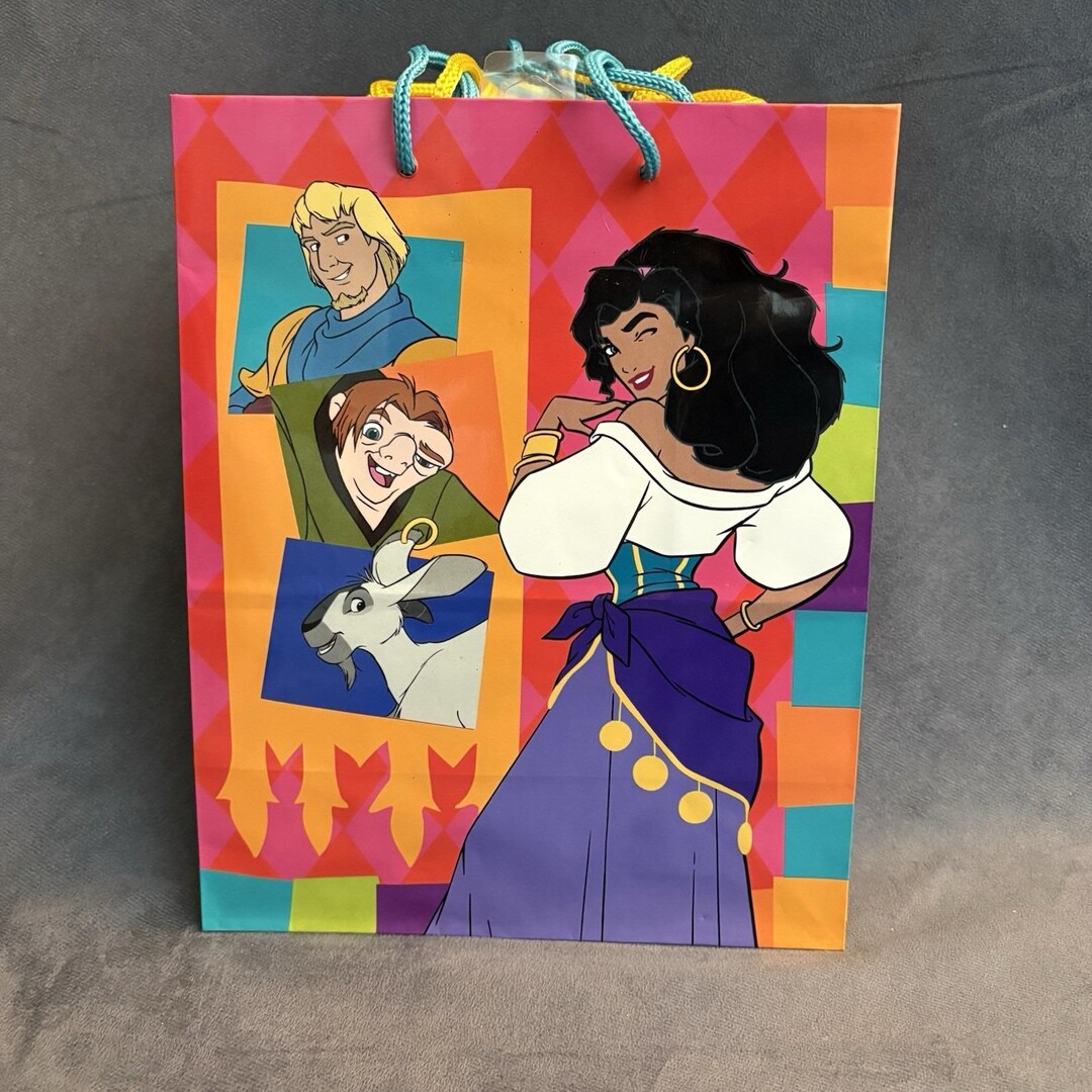 Vintage 1996 Disney Hunchback of Notre Dame Hallmark Gift Bag Esmeralda ...