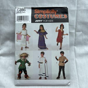 Simplicity Costumes Sewing Patterns 7386 Child 3-8 Toga Flapper Robin Hood Uncut - Etsy