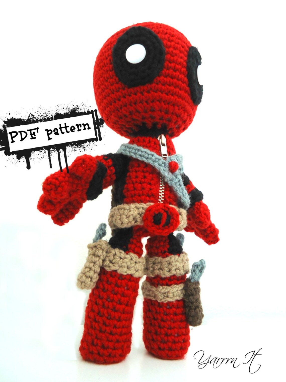 Deadpool Inspired Crochet Doll PDF Pattern - Etsy