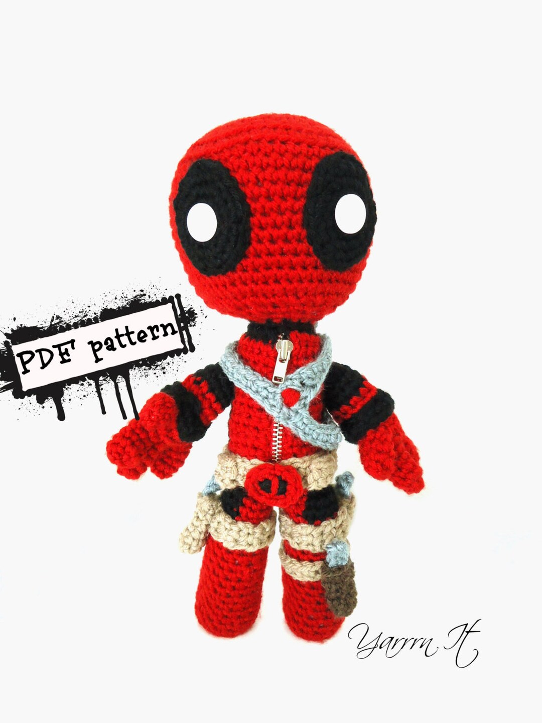 Deadpool Inspired Crochet Doll PDF Pattern - Etsy