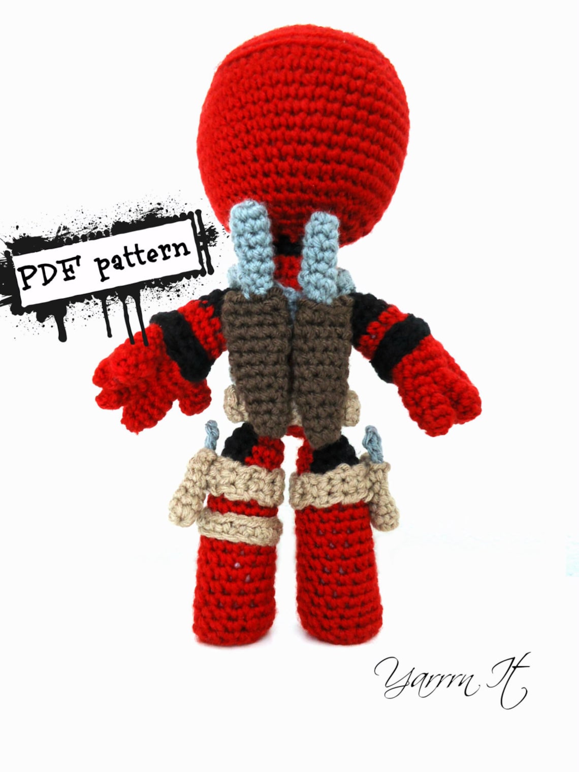 Deadpool Inspired Crochet Doll PDF Pattern - Etsy