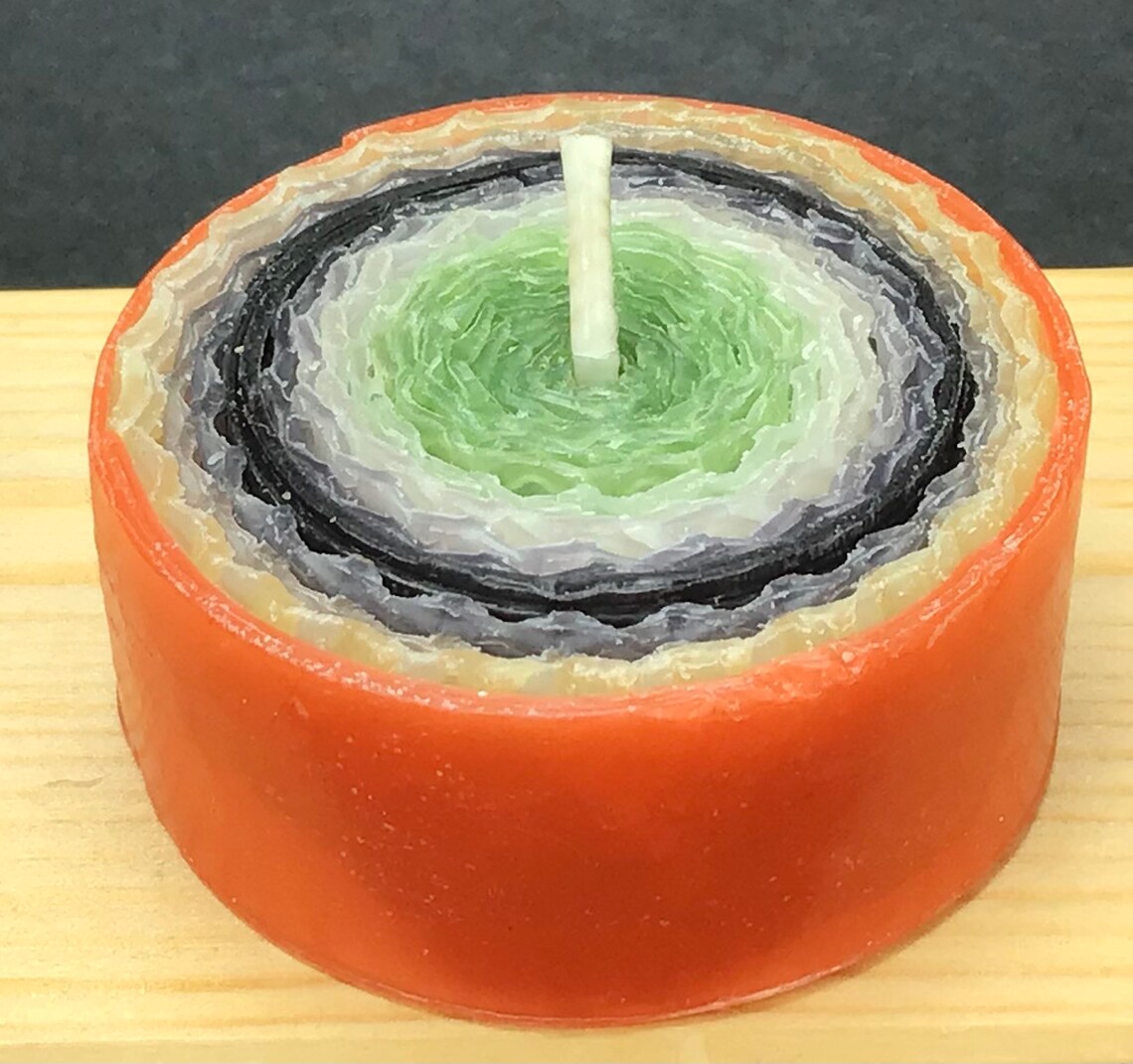 Sushi Beeswax Candle Handcrafted Candles Hand Rolled - Etsy