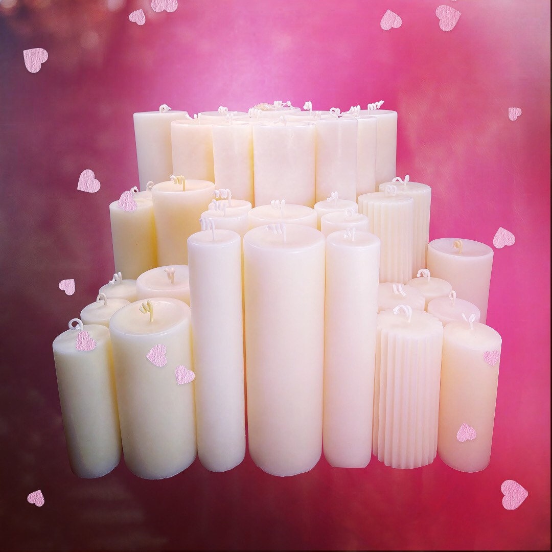 Ivory Beeswax Pillar Candlespell Candle Ltar Candleprayer - Etsy