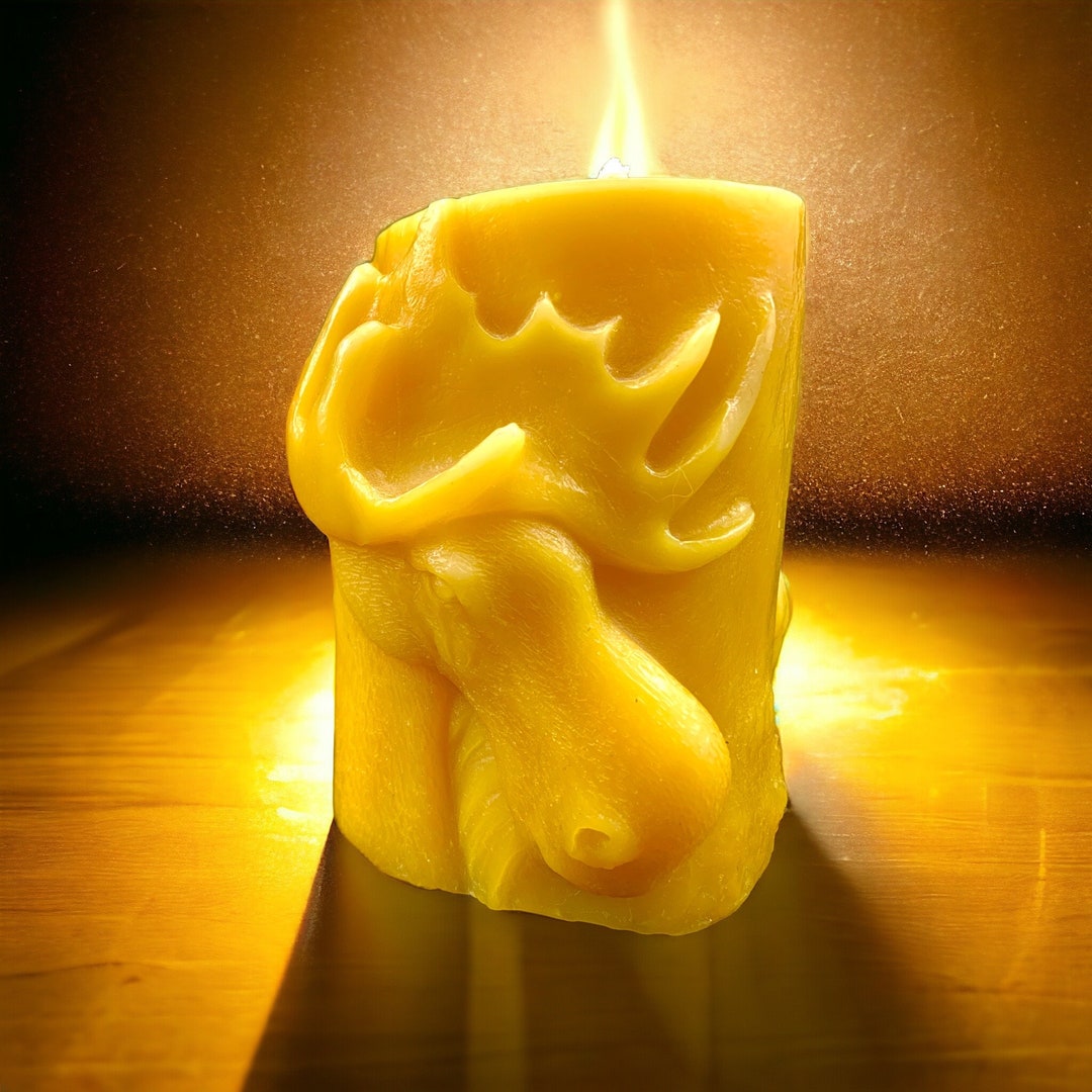 Moose Beeswax Candle, Animal Candle, Birthday Gift, Gifts, Home Decor ...