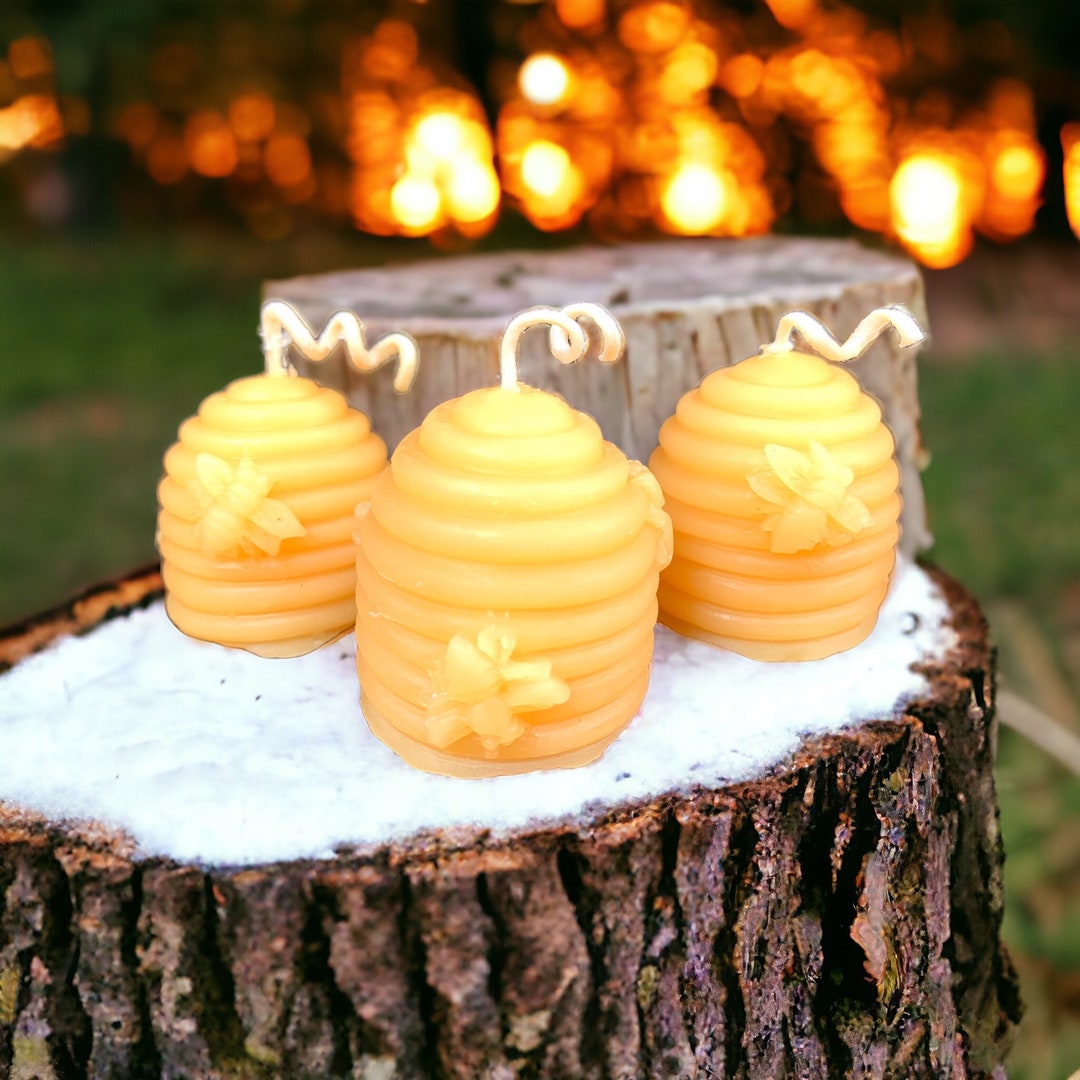 Skep Beeswax Candles, Wedding Gift, Party Favor, Eco Friendly, Natural ...