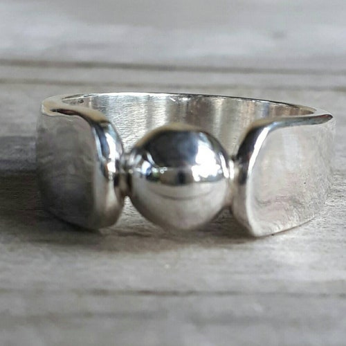 Sterling Silver Ring With Ball - Etsy