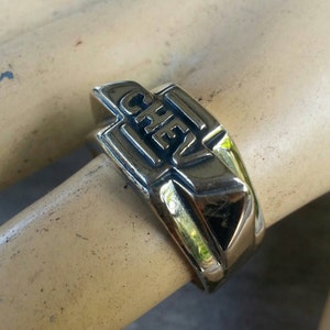 Chevrolet Ring,car Symbol,chev, Sterling Silver,cheve Ring,handmade ...