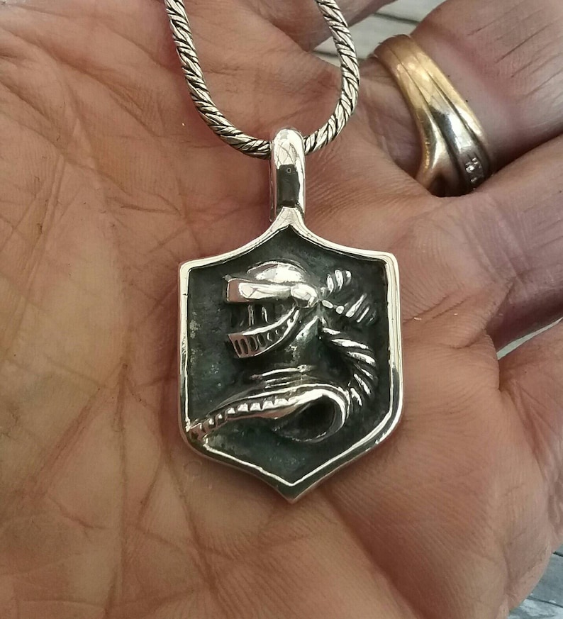 Knight Pendant, Armour,solid Sterling,medievil,coat of Arms,victorian ...