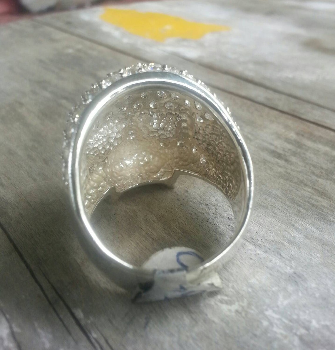 Large Skull Ring Bling Gangster Sterling Silver Steampunk | Etsy