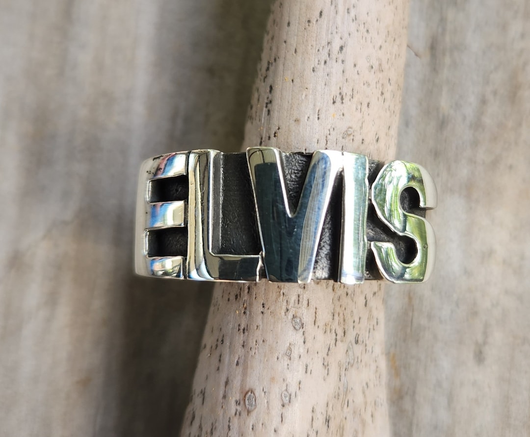 ELVIS Ring, Unisex,sterling Silver,wide Band, Wedding Ring,rock N Roll ...