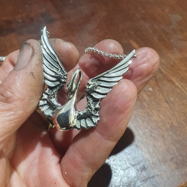 Swan Necklace - Etsy