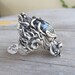 Dragon Ring,obsidian Snowflake,sterling Silver,geiger,steampunk ...