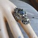 Dragon Ring,obsidian Snowflake,sterling Silver,geiger,steampunk ...