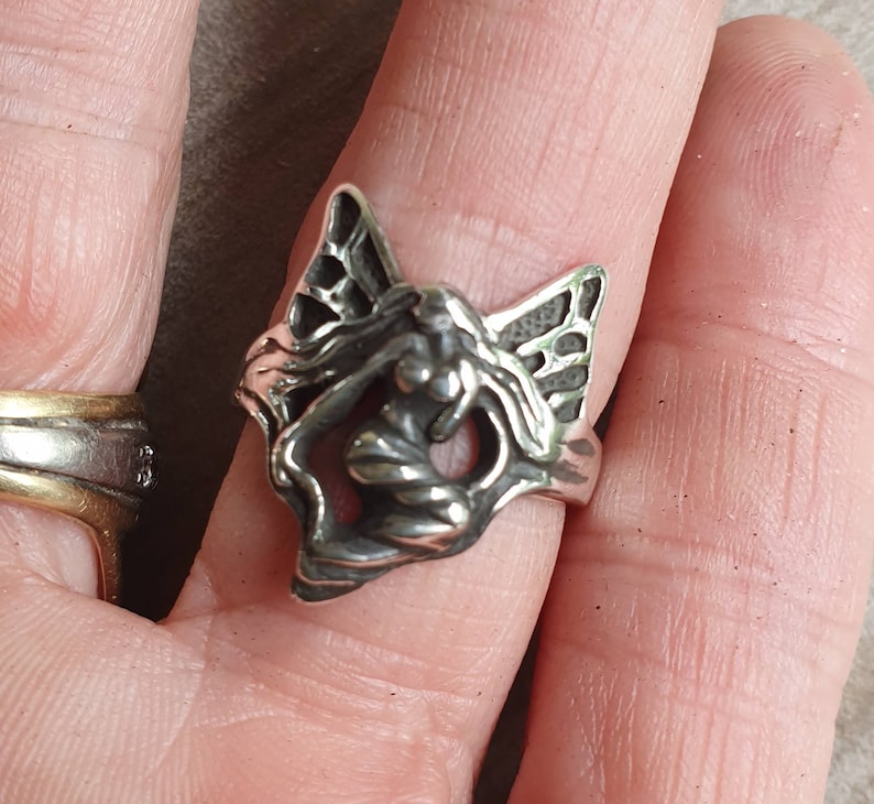 Fairy Ring,faerie, Pixie,woodland,goddess,sterling Silver,angel,new Age ...