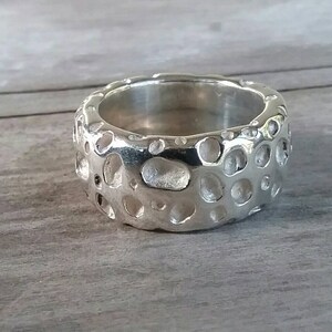 Chunky Band,wide,heavy,solid,handmade,modern Sterling Silver Ring ...