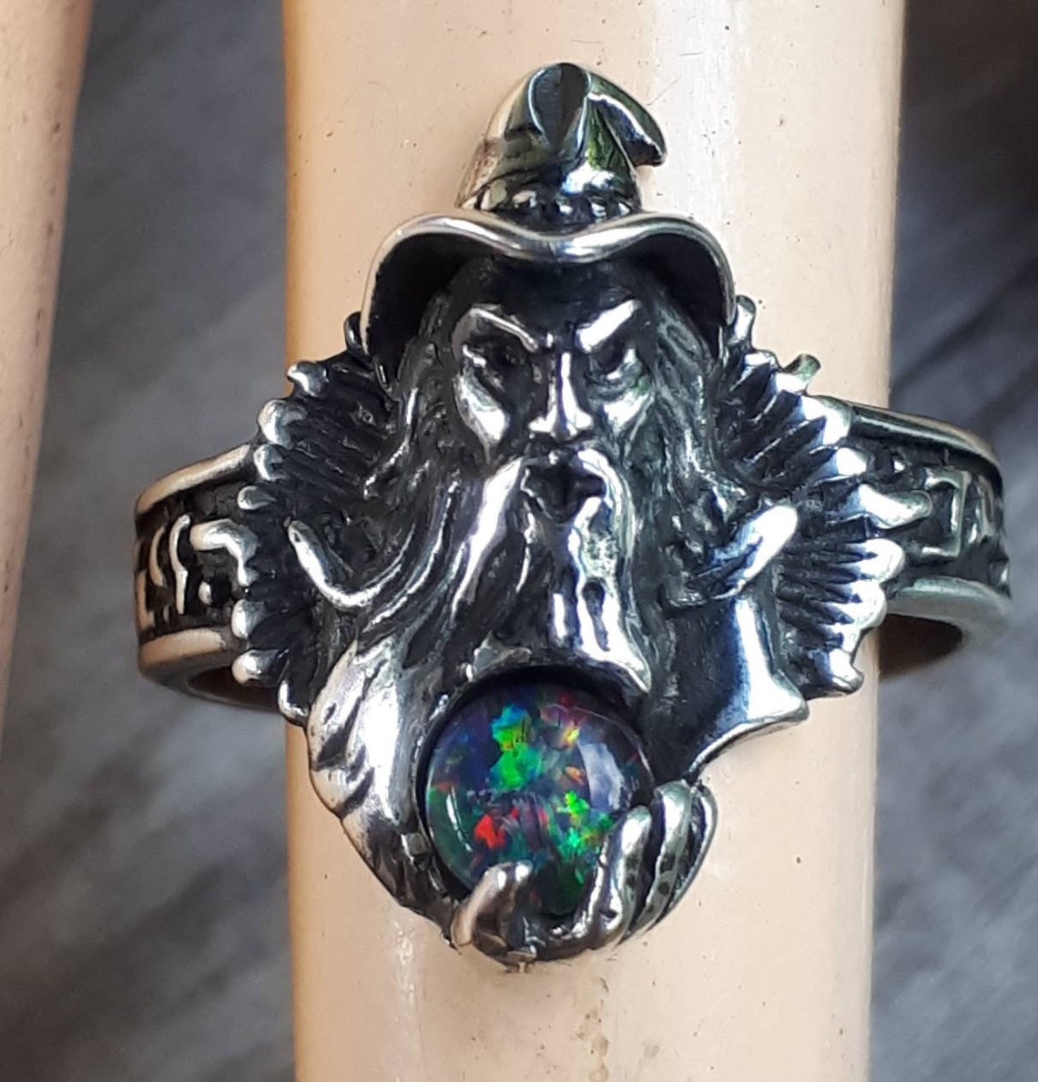 Wizard ring turquoise sterling silver magic fantasy mythical | Etsy