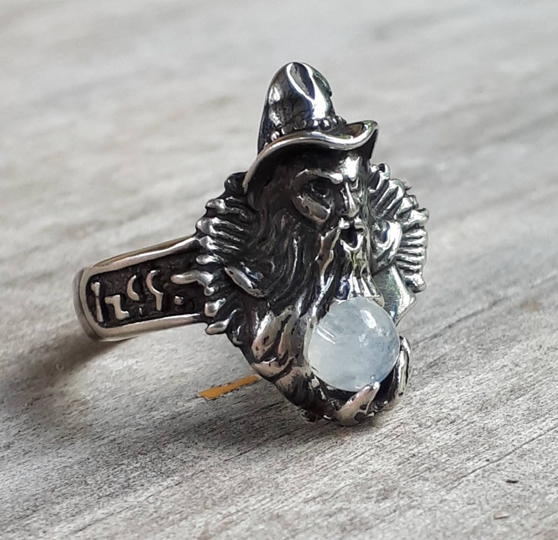 Wizard Ring Turquoise Sterling Silver Magic Fantasy Mythical Steampunk ...
