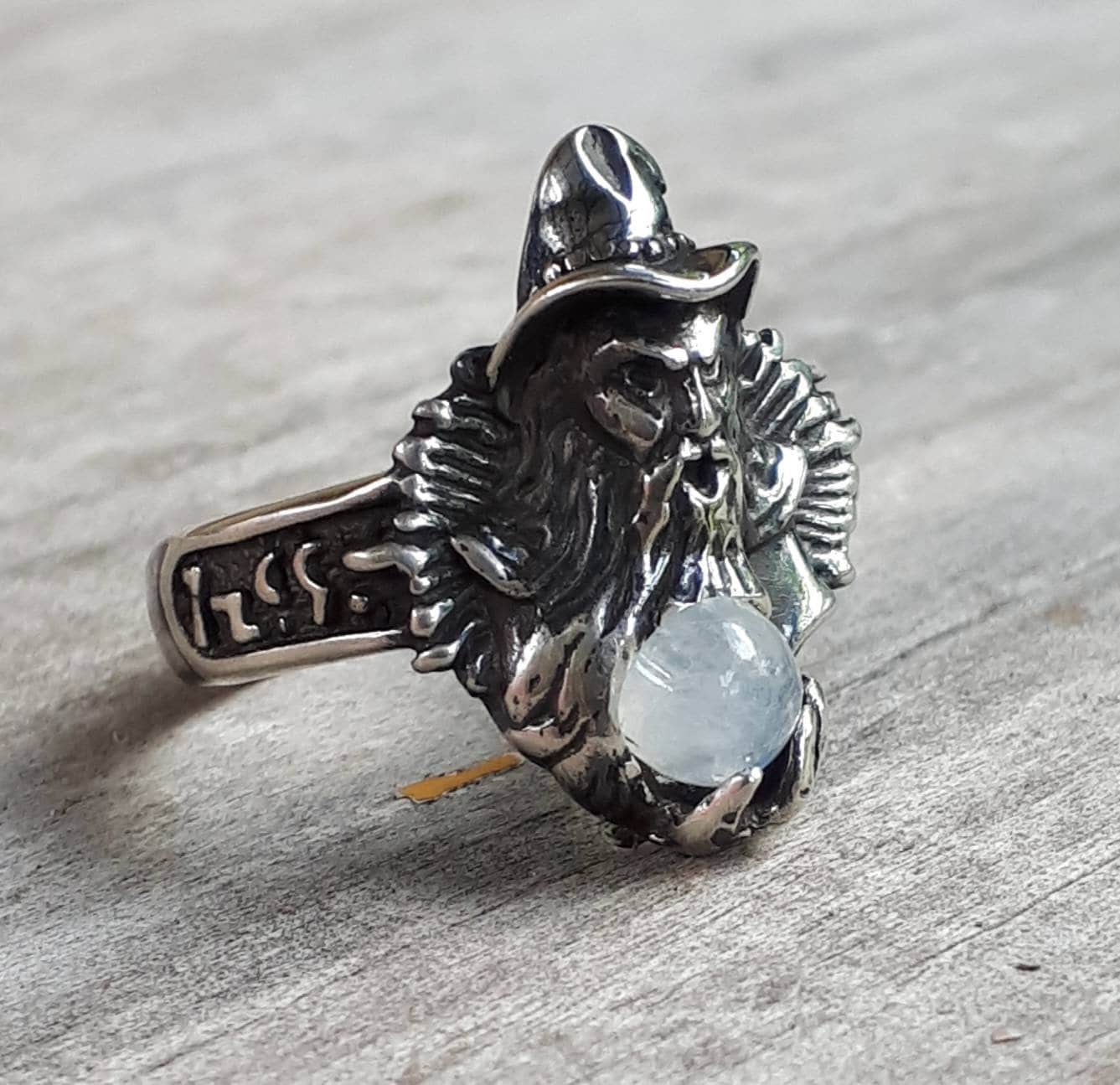 Wizard ring turquoise sterling silver magic fantasy mythical | Etsy