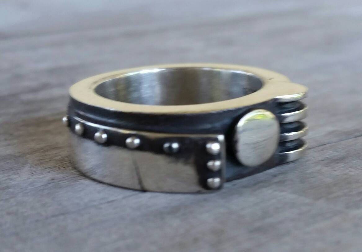 Mechanic Ringindustrialrustic Mans Ringsterling - Etsy