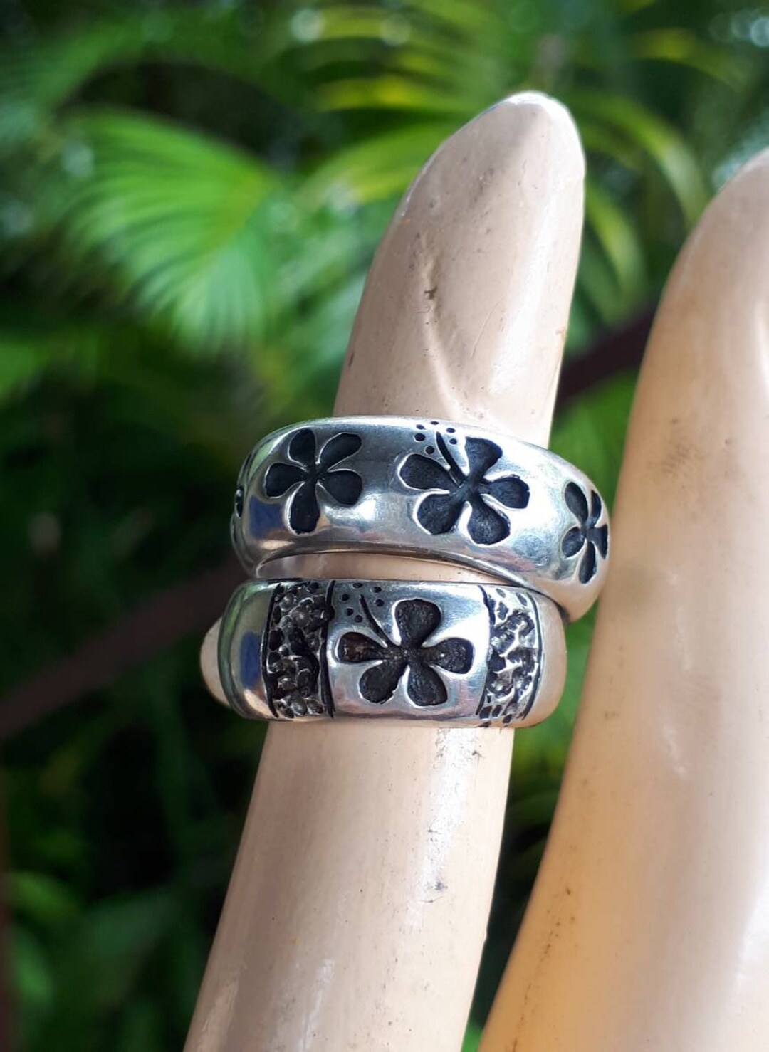 Hibiscis Ring, Frangipani, Surfer, Hawaiian Flower,sterling Silver ...