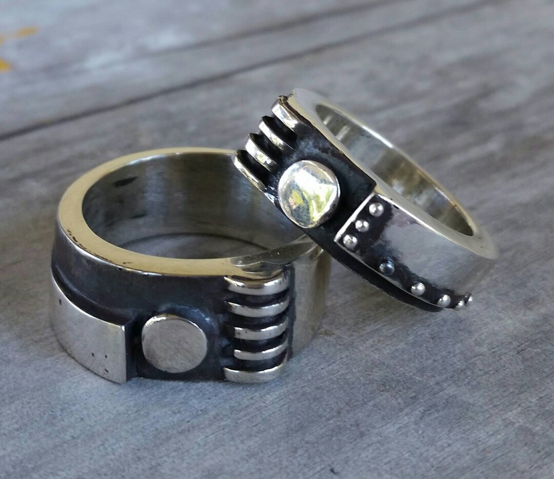 Mechanic Ring,industrial,rustic, Mans Ring,sterling Silver,chunky Ring ...