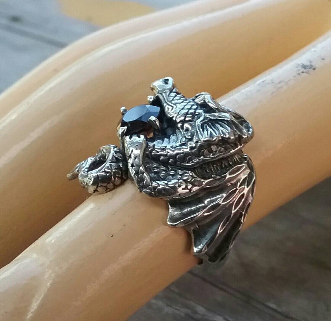 Dragon Ring,garnet Ring,fantasy, Mythical,sterling Silver,ladies ...