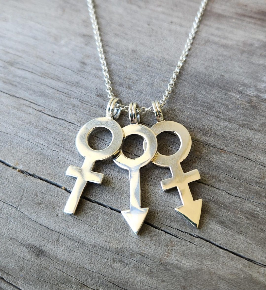 Male Female Gender Symbol,925 Sterling Silver,female or Male Pendant ...