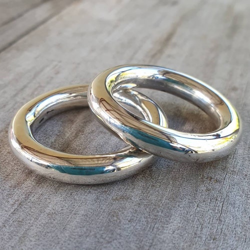 Round Band Ring 925 Sterling Ring Silver Stacking Ring - Etsy