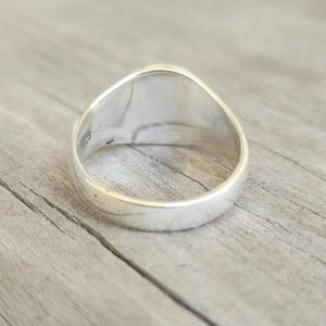Anarchy Ring,small, Round Top, Sterling Silver, Signet,pinkie Ring ...