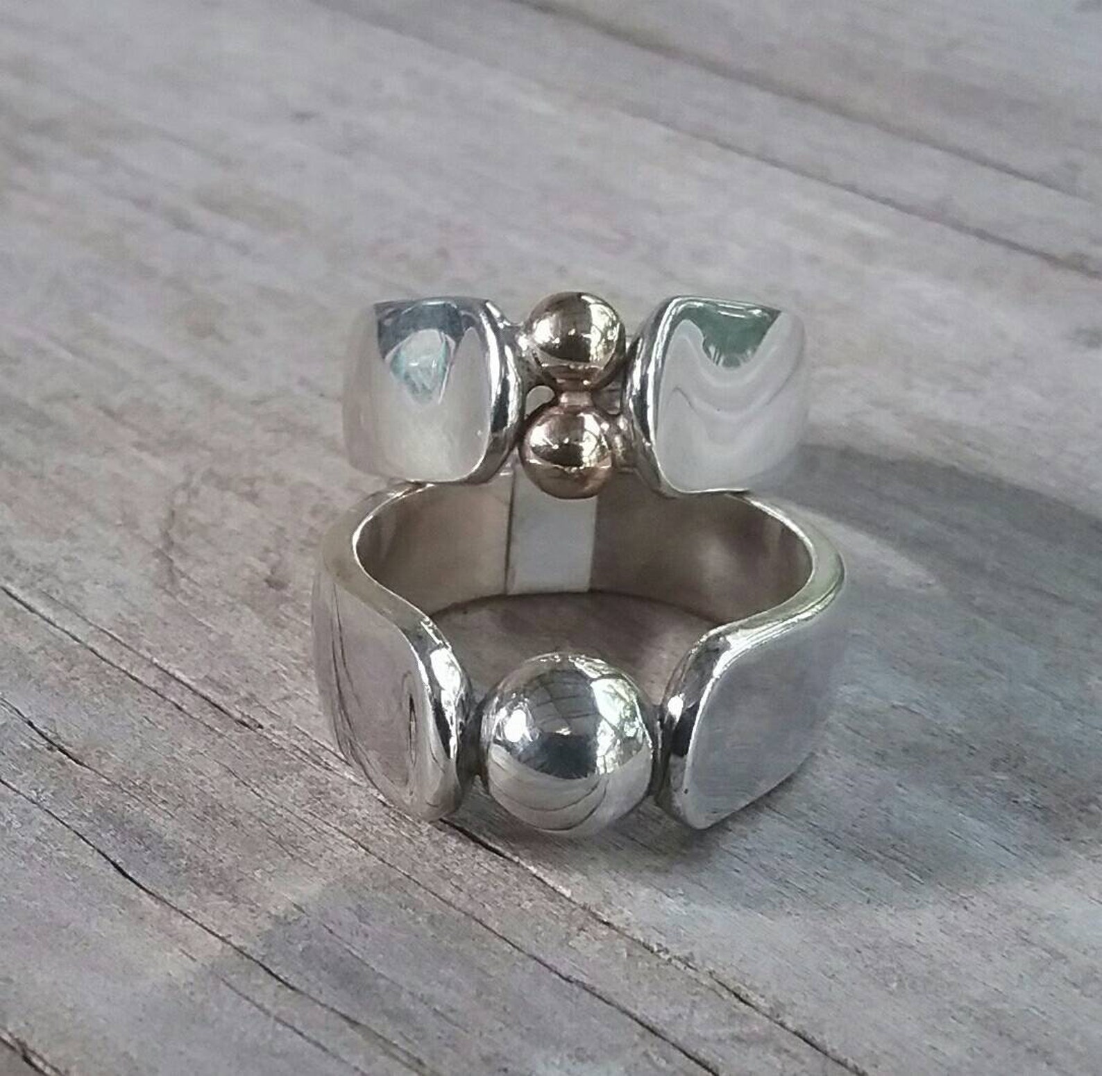 Solid Sterling Silver Ball Ring Wedding - Etsy