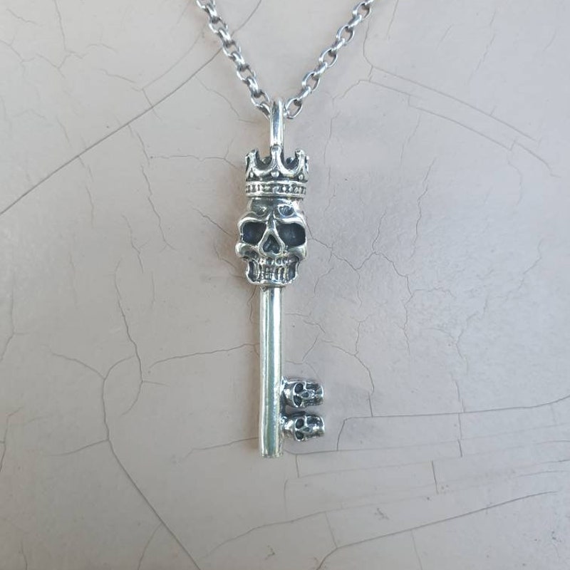 Crown Key Necklace - Etsy